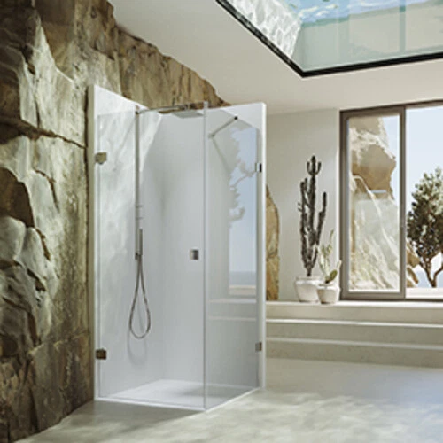 PORTE BATTANTE HLIP SolvaPro sans cadre, avec paroi latérale, fixation ...