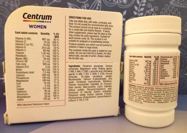 CENTRUM WOMEN DAILY Multivitamin For Women Under 50 60 Tablets £11.99 ...