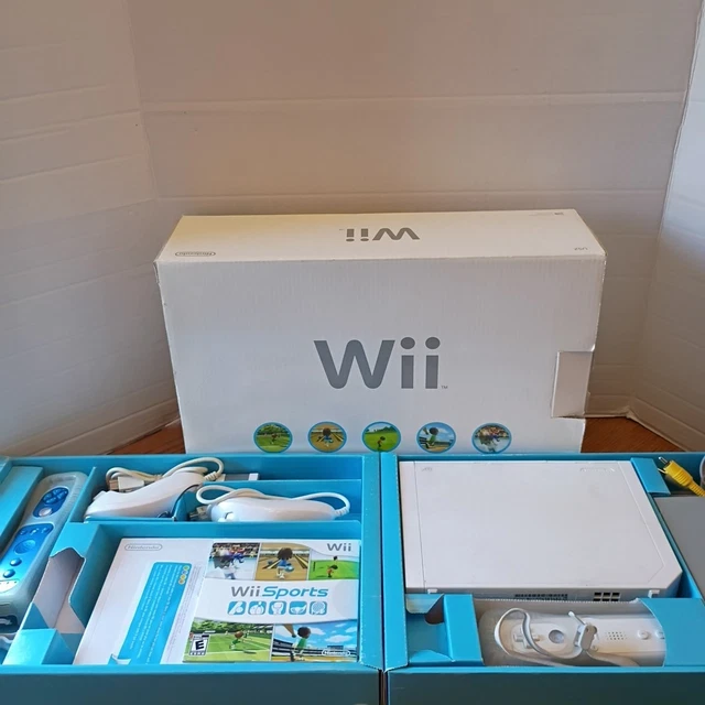 NINTENDO WII BOX Bundle Console with Wii Sports & Extra Remotes $80.00 ...
