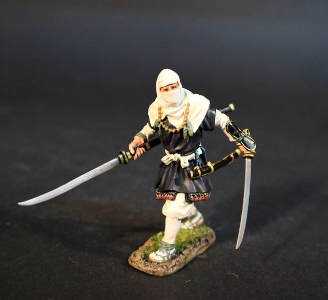 JOHN JENKINS JAPANESE Samurai Mgmp-04C Warrior Monk With 2 Swords Black ...