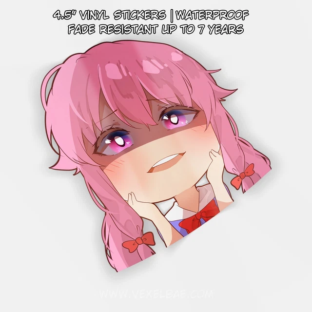 FUTURE DIARY - Yuno Gasai Chibi | Anime Weeb JDM Vinyl Window Peeker ...