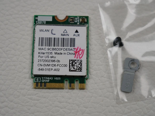 ALIENWARE 17 R3 Qualcomm Atheros QCNFA364A Killer1535 PCIE Wi-Fi Module ...