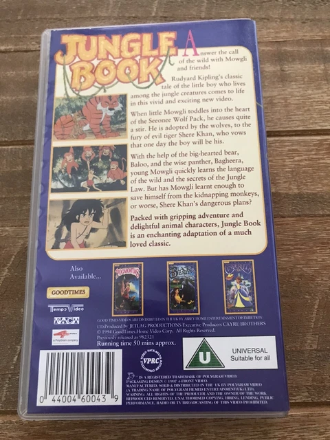 GOOD TIMES JUNGLE Book VHS Video Childrens Retro Channel 5 £5.95 ...