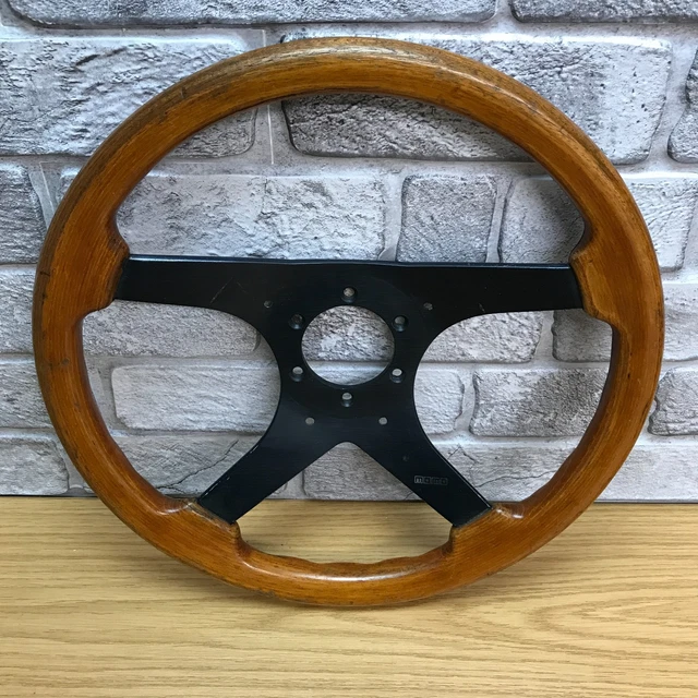 GENUINE MOMO SIGMA wooden rim 350mm steering wheel. Rare classic Dated ...
