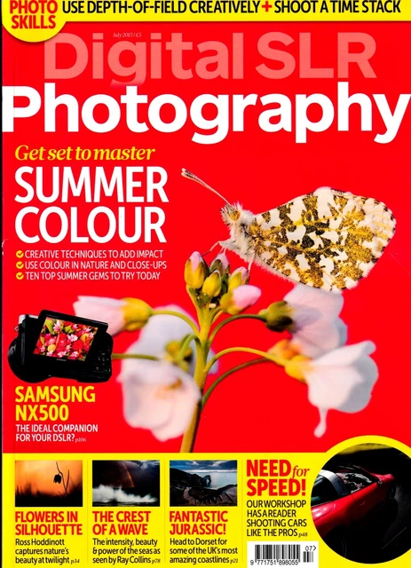 DIGITAL SLR PHOTOGRAPHY magazine with Samsung NX500 camera tested ,July ...