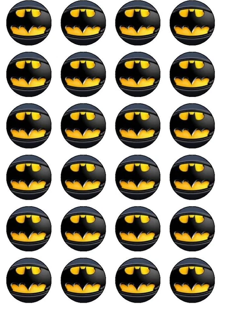 24 X BATMAN Logo Birthday Rice Wafer Paper Cake Toppers £3.08 - PicClick UK