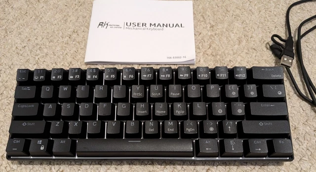 RK ROYAL KLUDGE RK61 Wired 60% Mechanical Gaming Keyboard RGB Backlit ...