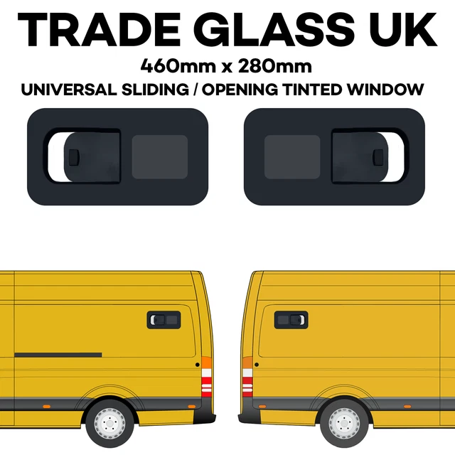 UNIVERSAL CAMPER VAN Sliding Windows PAIR 460 x 280 £229.99 - PicClick UK