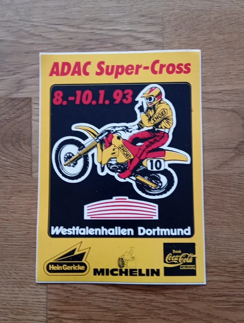 AUFKLEBER, STICKER, ADAC Super Cross 1993 Dortmund Westfalenhallen EUR ...
