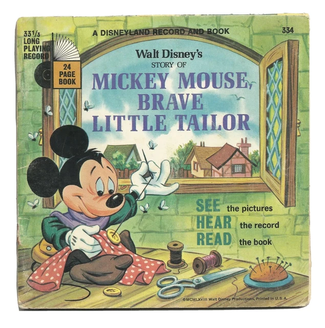 VINTAGE 1968 WALT Disney's Story Of Mickey Mouse, Brave Little Tailor ...