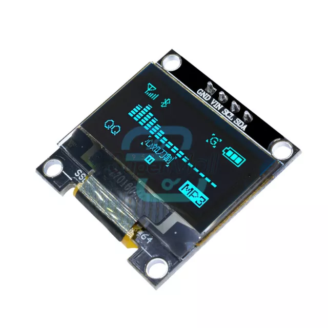 0.96& 128X64 BLUE OLED I2c IIC Serial LED LCD Display Module for ...