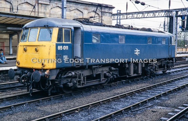 ORIGINAL RAILWAY SLIDE: Class 85 Electric 85011 at Carlisle 1989 D-2297 ...