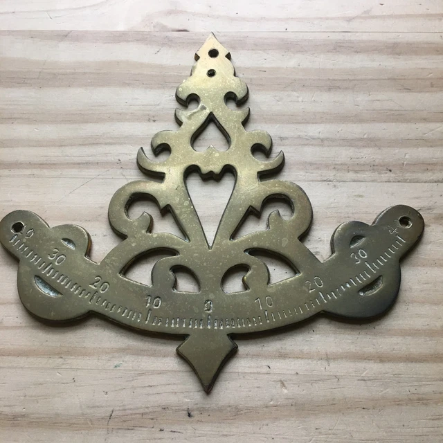 BRASS NAUTICAL MARINER'S Quadrant Scale Pendulum Inclinometer Ship Tilt ...