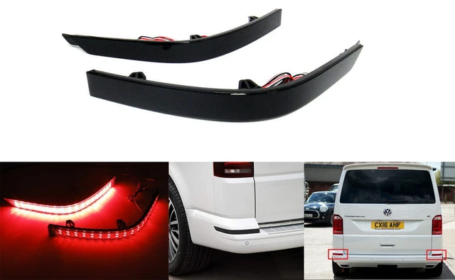 SMOKE LENS REAR Bumper Reflector LED Tail Stop Brake Light For VW ...
