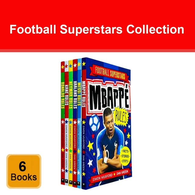 FOOTBALL SUPERSTARS 6 Books Collection Set by Simon Mugford & Dan Green ...