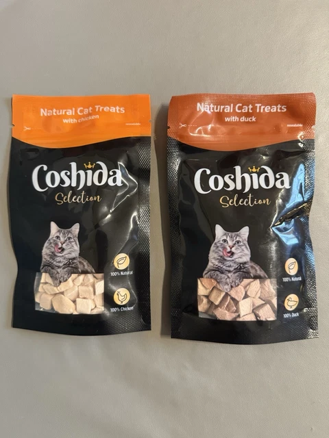 COSHIDA CAT TREATS Freeze Dried 100% Chicken or Duck £2.97 - PicClick UK