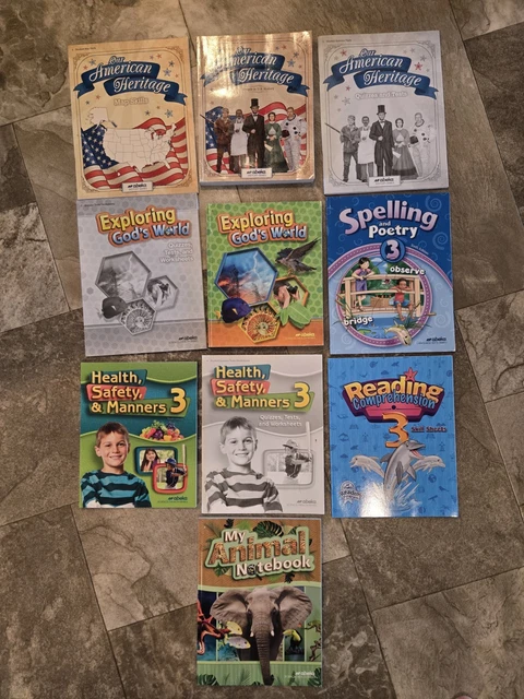 ABEKA 3RD GRADE Student Workbooks, Test Quizzes Books, Lot Of 10 Books ...