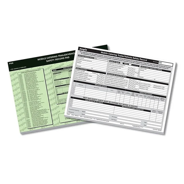 ENGINEER GAS SAFETY Check Vehicle Trailer Inspection Certificate Pad 25 ...