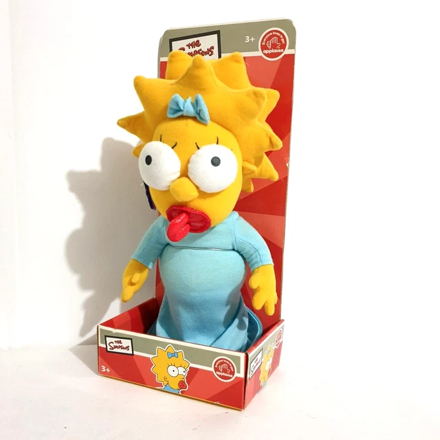 NEW THE SIMPSONS Maggie Simpson Plush Vintage Applause 11" 27cm Toy ...