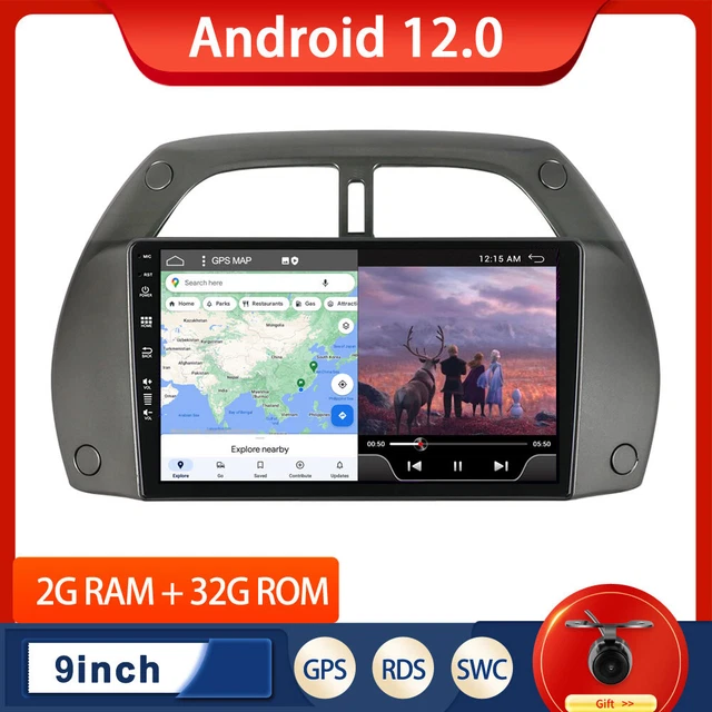 FÜR TOYOTA RAV4 2001-2006 Autoradio Android 12 BT GPS Navi WIFI USB ...