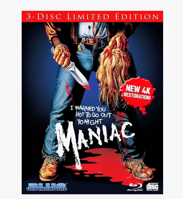 MANIAC BLU-RAY BLUE Underground 3 Disc Limited Edition £26.70 - PicClick UK