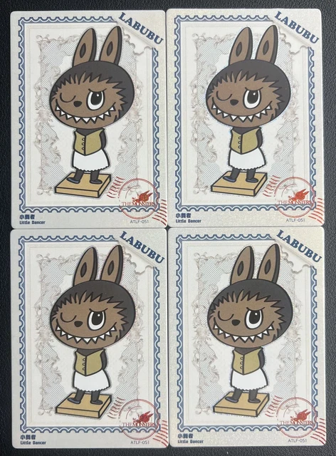 2024 POP MART Art Series POP CARD LABUBU Little Dancer ATLF lot*4 PP ...