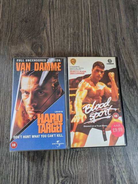 HARD TARGET & Blood Sport VHS Video Tape PAL .Jean Claude Van Damme £8. ...