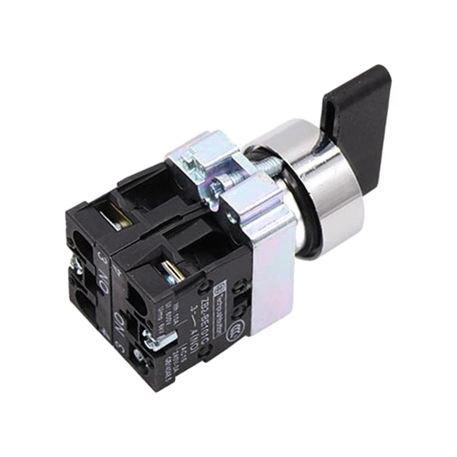 ROTARY SELECTOR SWITCH 2No 22mm Mounting Hole Self Lock Latching 3 ...