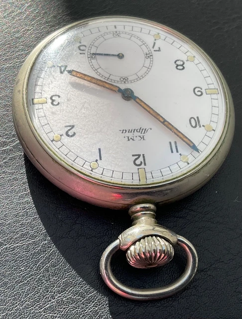 WW2 K.M.ALPINA GERMAN Kriegsmarine Nickel Pocket Watch £10.50 - PicClick UK