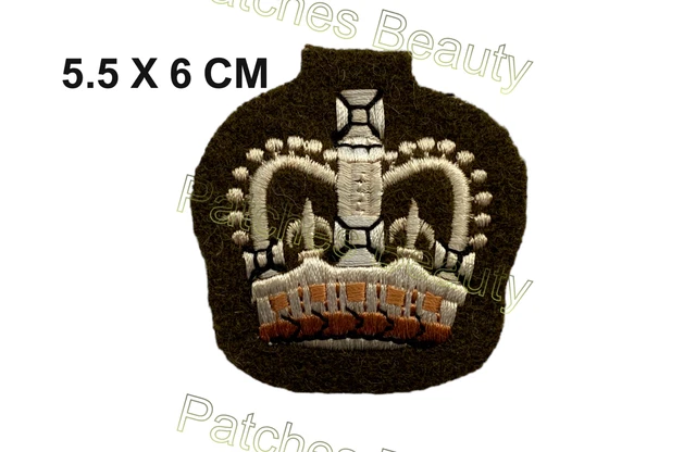 WW2 BRITISH ARMY Warrant Officers King Crown Sew Iron On Patch Clothe ...