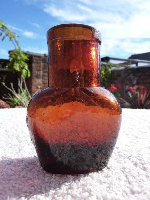 VINTAGE ANTIQUE OXO Bottle Brown Amber Glass Very Good Clean Condition ...