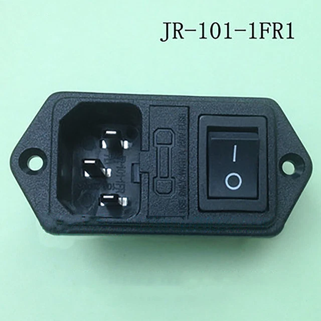 3IN1 INLET SOCKET Fuse Holder Safety Switch Steckdose mit Licht 250V JR-101-1FR EUR 7,78 ...