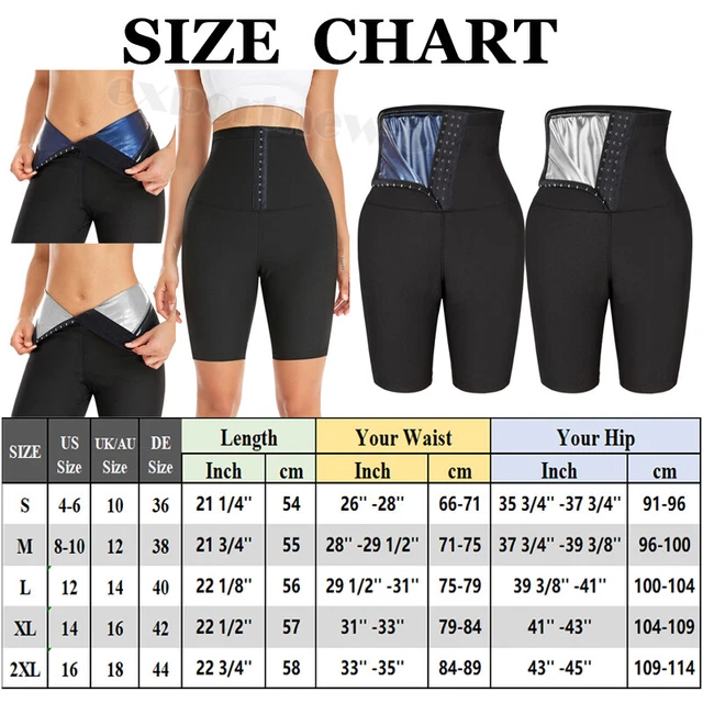 Womens High Waist Trainer Thermo Pants Slimming Workout Shorts Fat