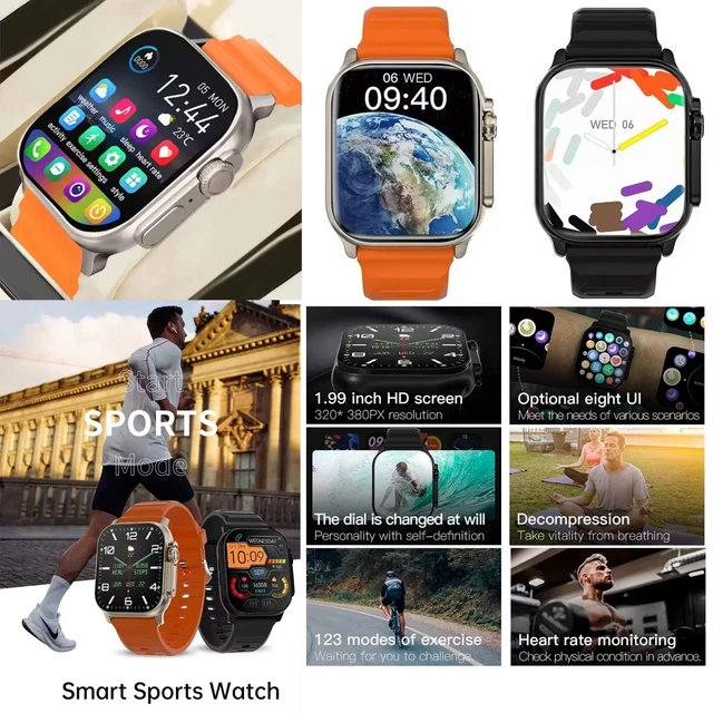 SMARTWATCH SPORT ULTRA 9 Bluetooth, wireless, android/ios EUR 26,00 ...