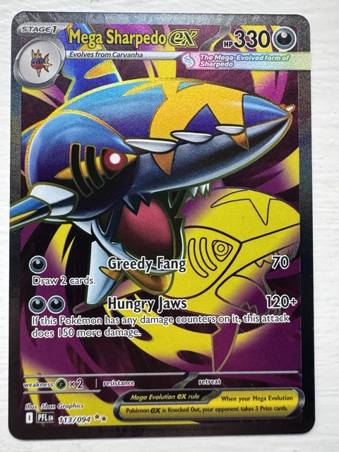 POKÉMON TCG MEGA Sharpedo EX 113/094 Phantasmal Flames £3.31 - PicClick UK