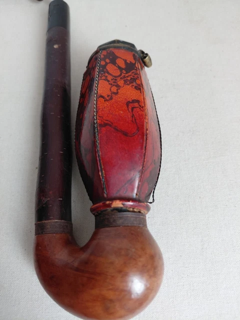 ANCIENNE PIPE ALSACIENNE Ou Allemande Avec Un Foyer Imitant L' Ecaille ...