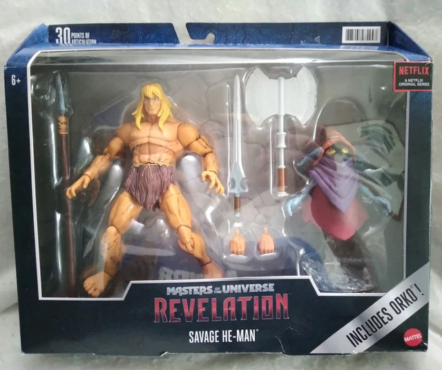 MASTERS OF THE Universe Revelation Savage He-Man Mattel Masterverse ...