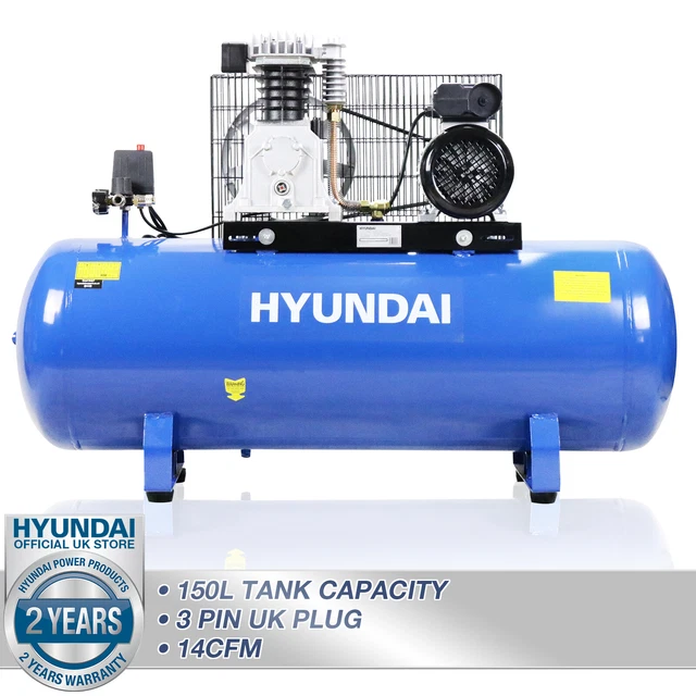 AIR COMPRESSOR, 150 liter 14CFM 145psi, Twin Cylinder, Belt Drive 3hp ...