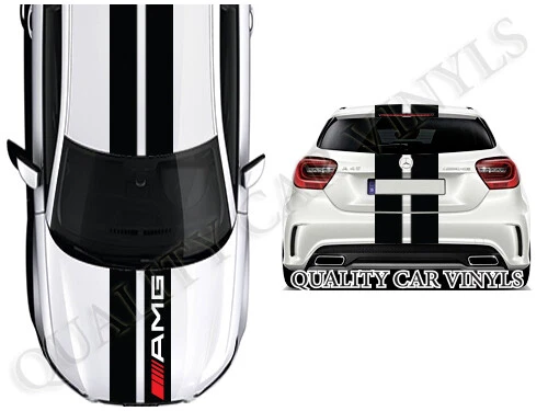 MERCEDES AMG RACING stripes A35 decal graphics bonnet roof boot ...