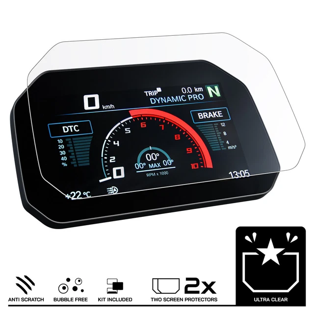 2 X BMW R1250GS R1300GS Connectivity Dashboard Screen Protectors: Ultra ...
