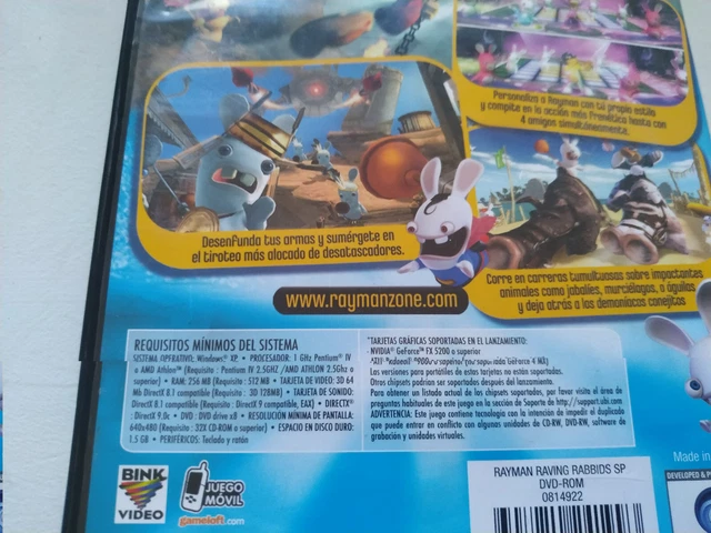 RAYMAN RAVING RABBIDS - juego para PC Dvd-Rom Auflg Espagne Pal EUR 27 ...