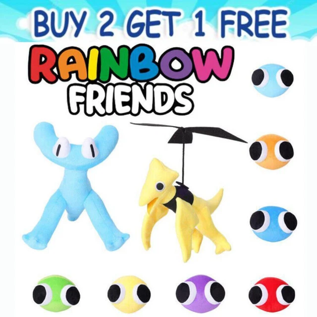 RAINBOW FRIENDS CHAPTER 2 Cyan Plush Toy Yellow Friend Soft Stuffed ...