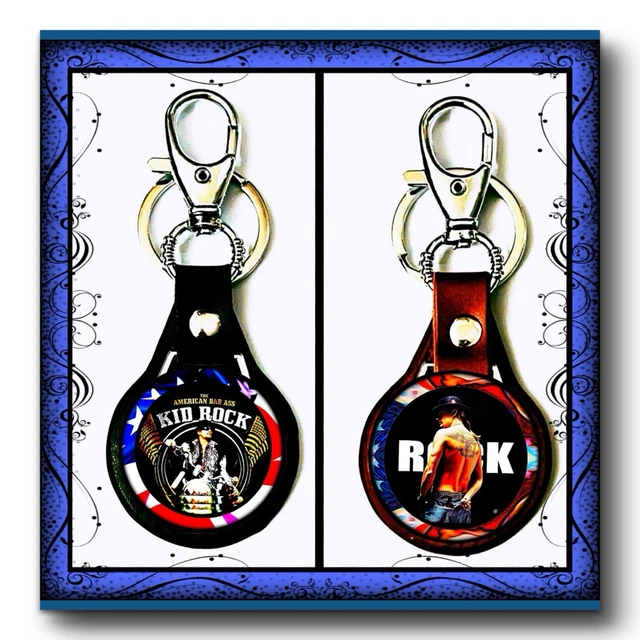 KID ROCK TWO Leather Keychains 🇺🇸Bad Reputation 🇺🇸 Rock Merchandise £17 ...