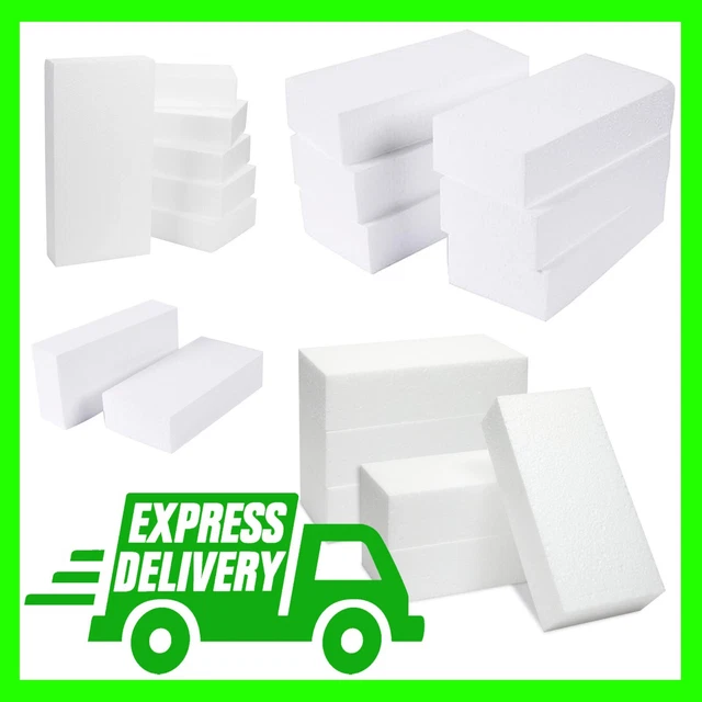 WHITE POLYSTYRENE RECTANGULAR Foam Blocks For Floral Arrangements Arts ...