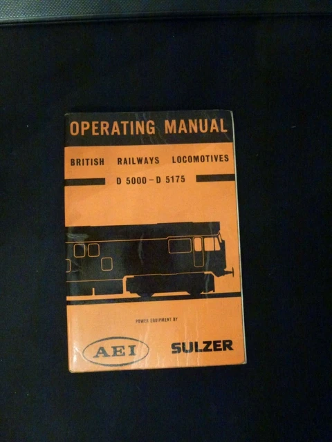 BRITISH RAILWAYS LOCOMOTIVE Operating Manual D5000 - D5175 £5.99 - PicClick UK