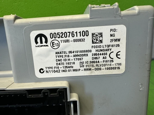 FIAT DOBLO MK2 Body control Module BCM 520761100 , 52094660 2018 £245. ...
