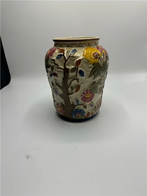 INDIAN TREE HAND painted vase £4.99 - PicClick UK