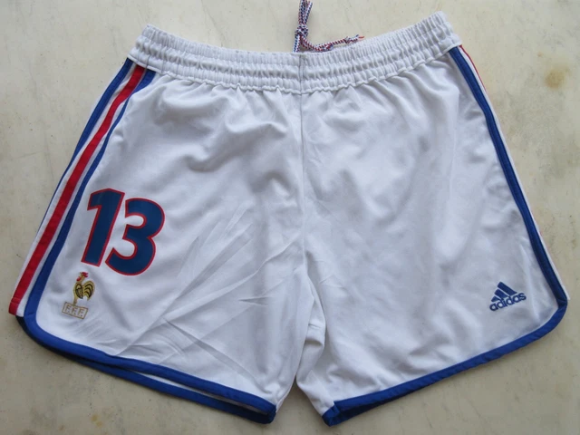 SHORT ÉQUIPE DE FRANCE Euro 2000 ADIDAS vintage Sylvain WILTORD n°13 ...
