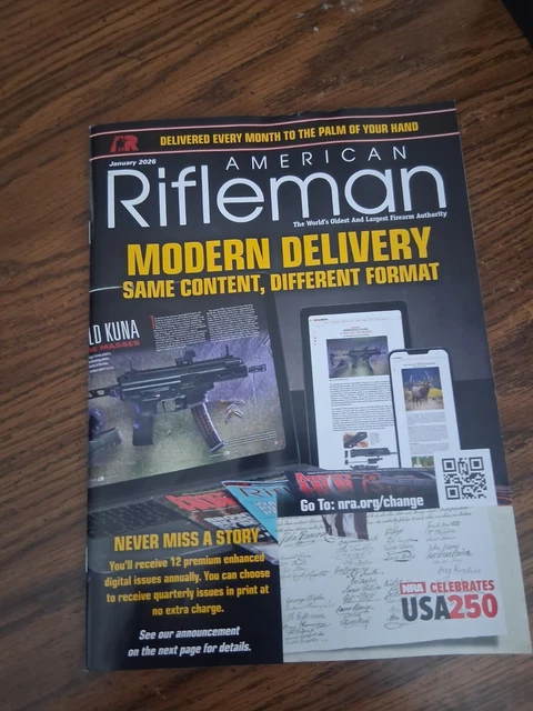 AMERICAN RIFLEMAN MAGAZINE - January 2026 Issue - NRA USA £5.21 ...