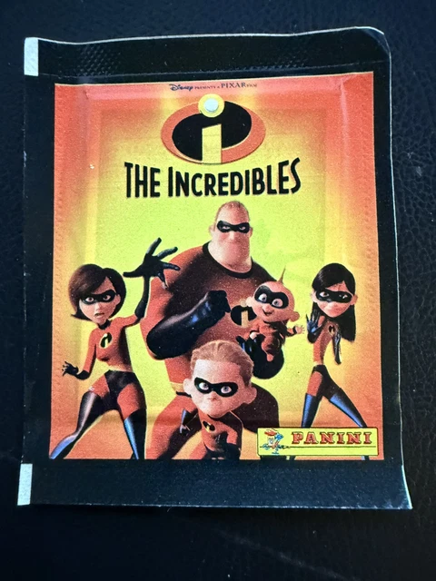 THE INCREDIBLES ANIMATION Movie Unopened Sealed Sticker Packet Panini ...